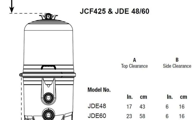 48 sq ft DE Filter Jacuzzi with Multiport Valve – Model 570-0048-09LE ...